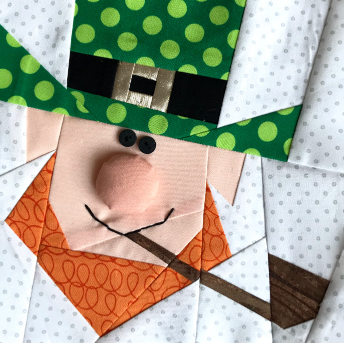 Lucky Leprechaun Paper Pieced Block - Made By Marney