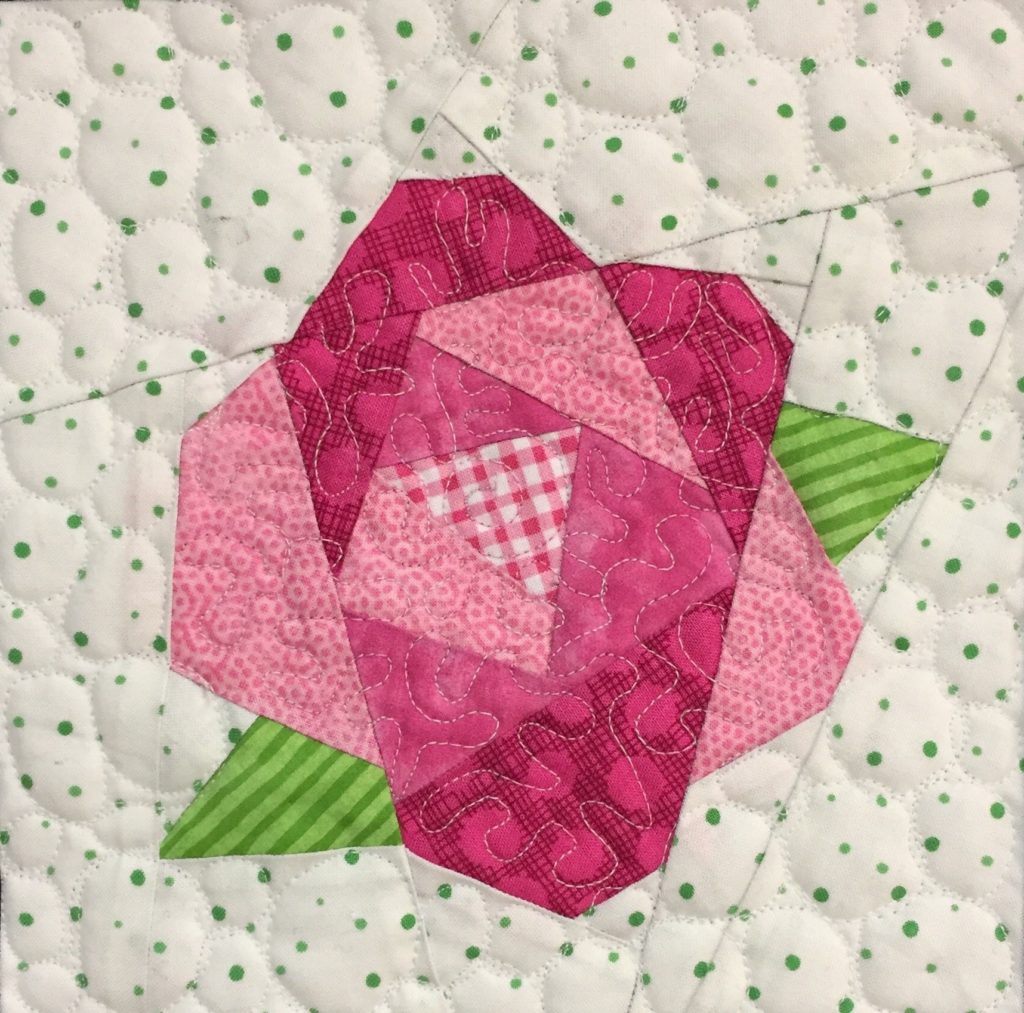 Paper Pieced Rose Table Topper Pattern from Made By Marney - Made By Marney